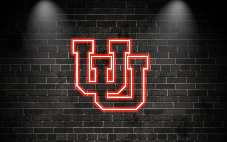 University of Utah Double U LED Neon Sign Officially - Etsy