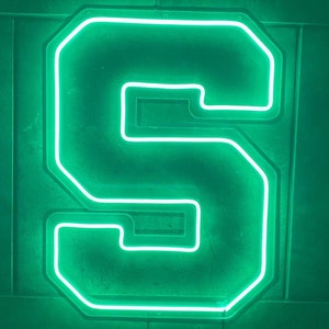 Michigan State University MSU Spartan S Logo LED Neon Sign - 16.5" W X ...