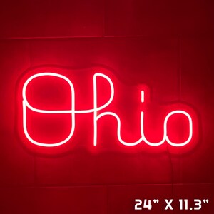 The Ohio State University Buckeyes Script Ohio LED Neon Sign Man Cave ...