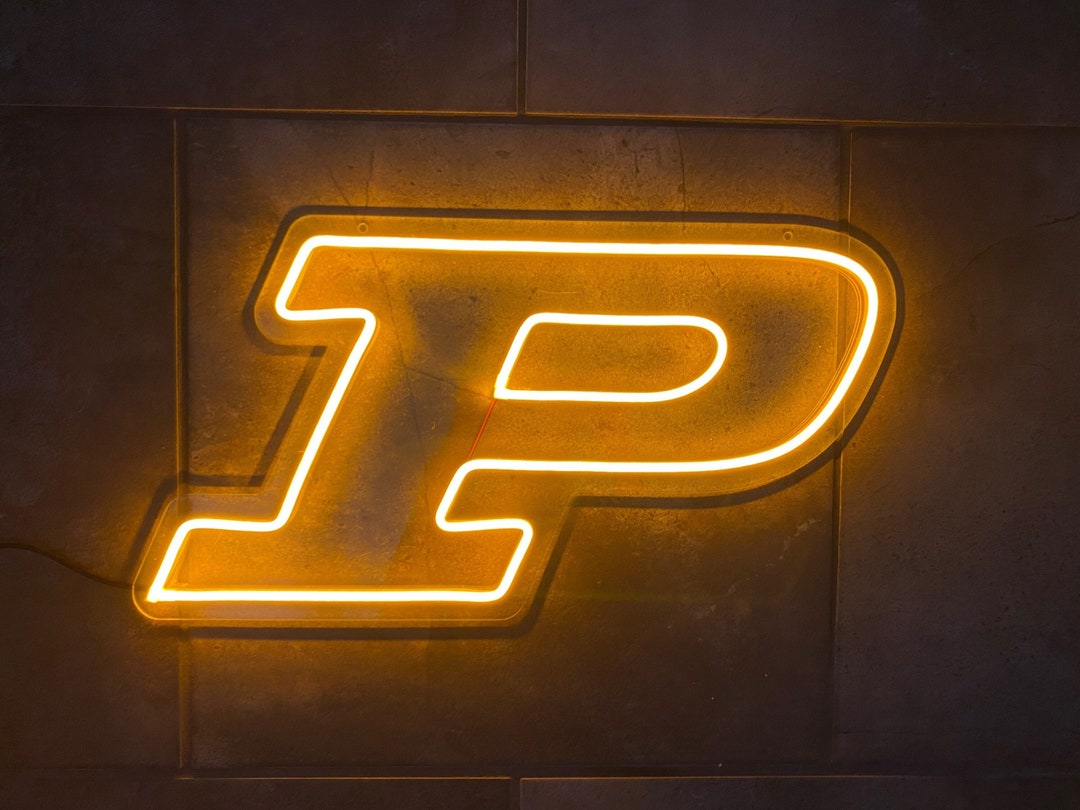 Purdue University Boilermakers Motion P LED Neon Sign - 23" W X 12.2" H ...