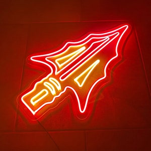 Florida State University Seminoles FSU Spearhead LED Neon Sign - 17.6 ...
