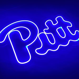 University of Pittsburgh Script Pitt LED Neon Sign - 19.5" W X 11.4" H ...