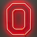 Ohio State University Buckeyes Block Letter O LED Neon Sign - 16" W X ...
