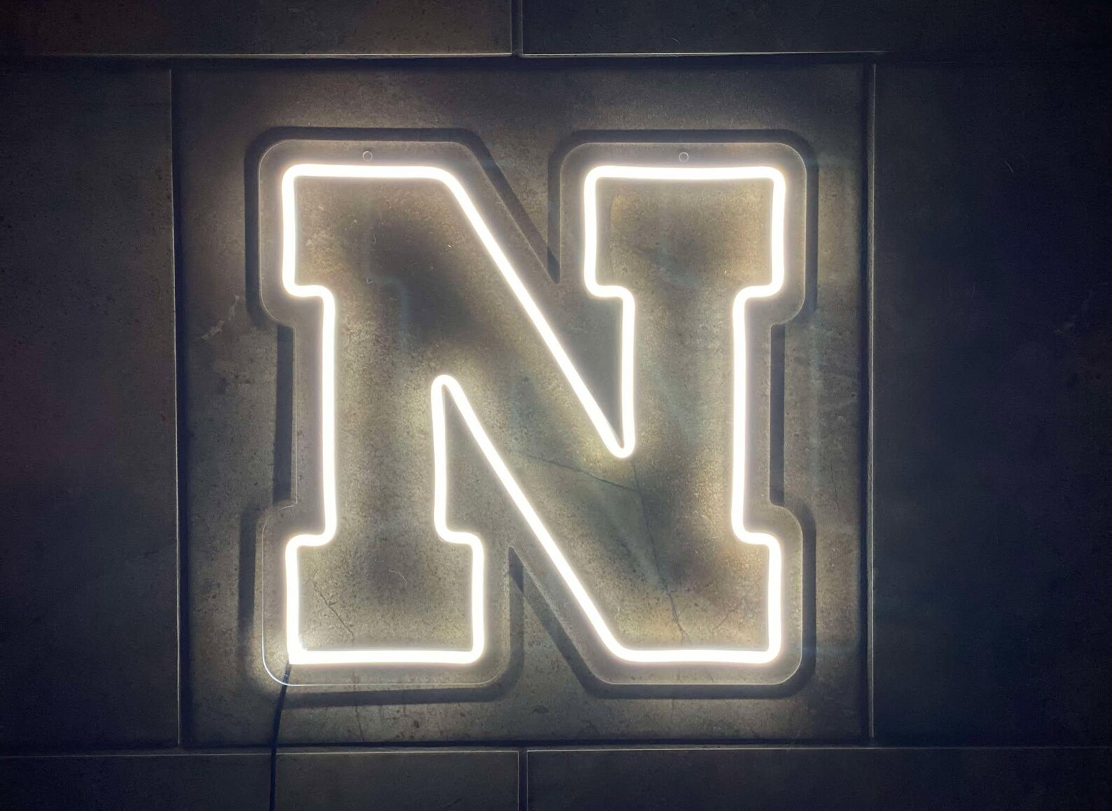 University of Nebraska 'N' Primary Mark LED Neon Sign - 15.75" W X 15. ...