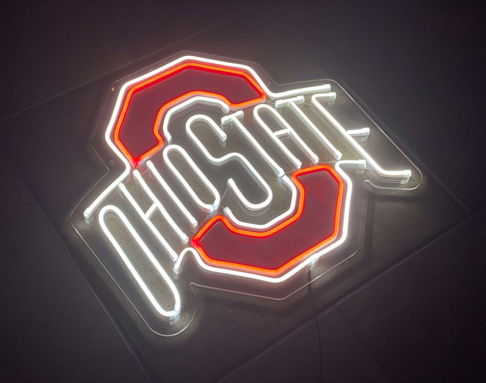 Ohio State University Buckeyes Athletic Logo Dual Color LED Neon Sign ...