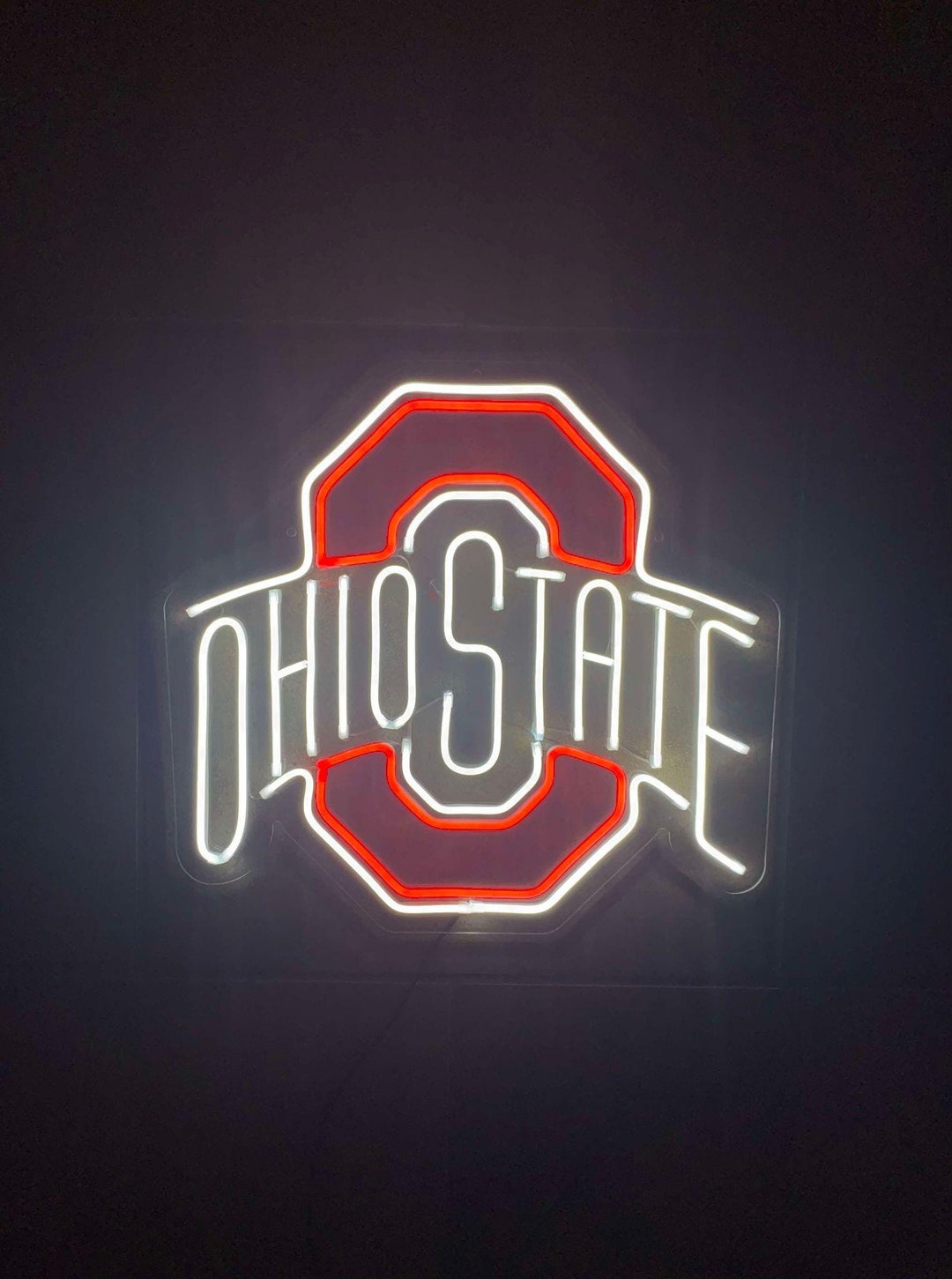 Ohio State University Buckeyes Athletic Logo Dual Color LED Neon Sign ...