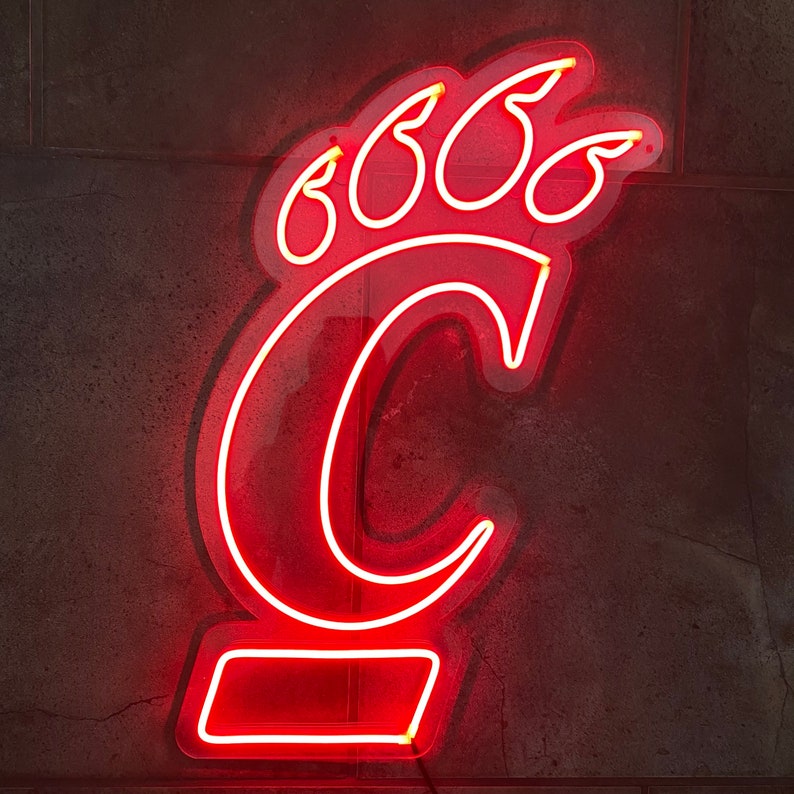 University of Cincinnati Bearcats Logo LED Neon Sign - Etsy