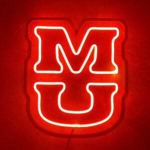 University of Missouri Stacked MU LED Neon Sign Officially - Etsy