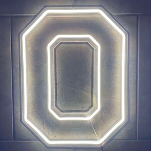 Ohio State University Buckeyes Block Letter O LED Neon Sign - 16" W X ...