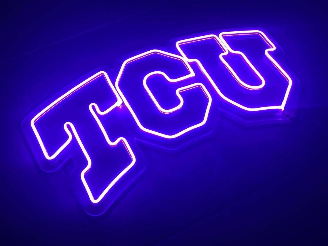 Texas Christian University TCU LED Neon Sign - 23.5" W X 12.3" H ...