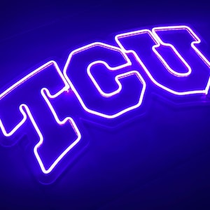 Texas Christian University TCU LED Neon Sign - 23.5" W X 12.3" H ...