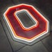 Ohio State University Buckeyes Block Letter O Dual Color LED Neon Sign ...