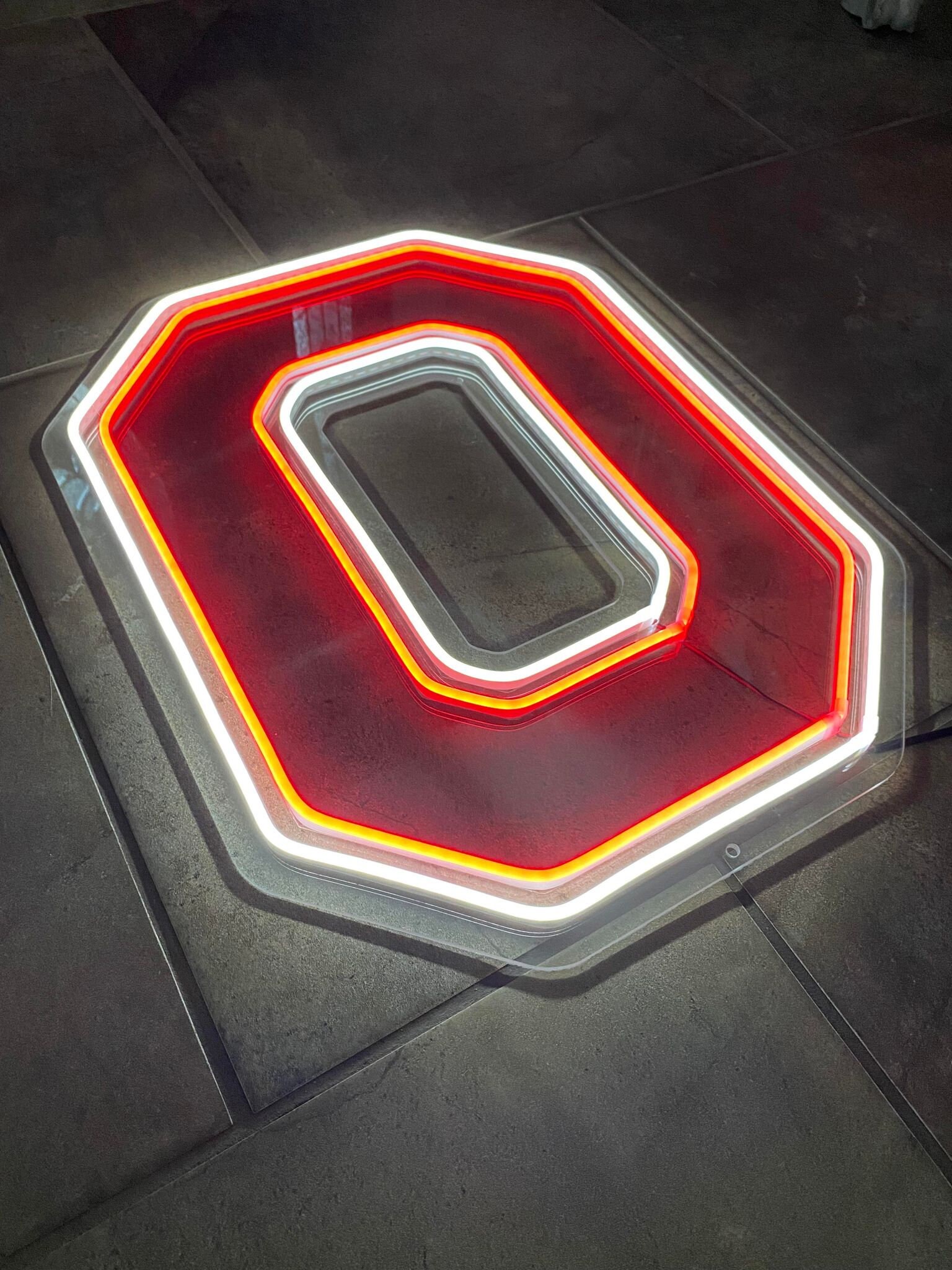 Ohio State University Buckeyes Block Letter O Dual Color LED Neon Sign ...