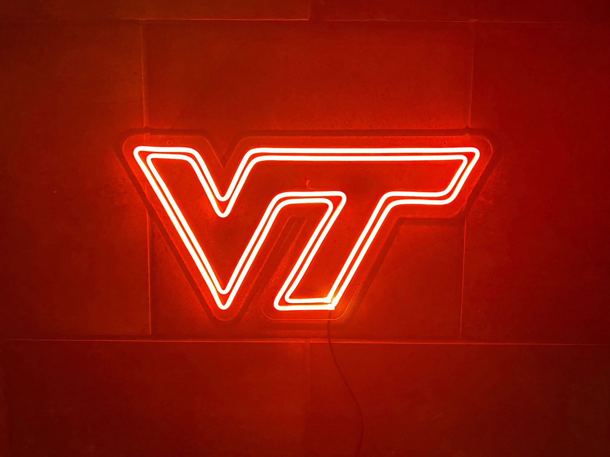 Virginia Tech Outline VT LED Neon Sign - 23.5" W X 12" H - Officially ...