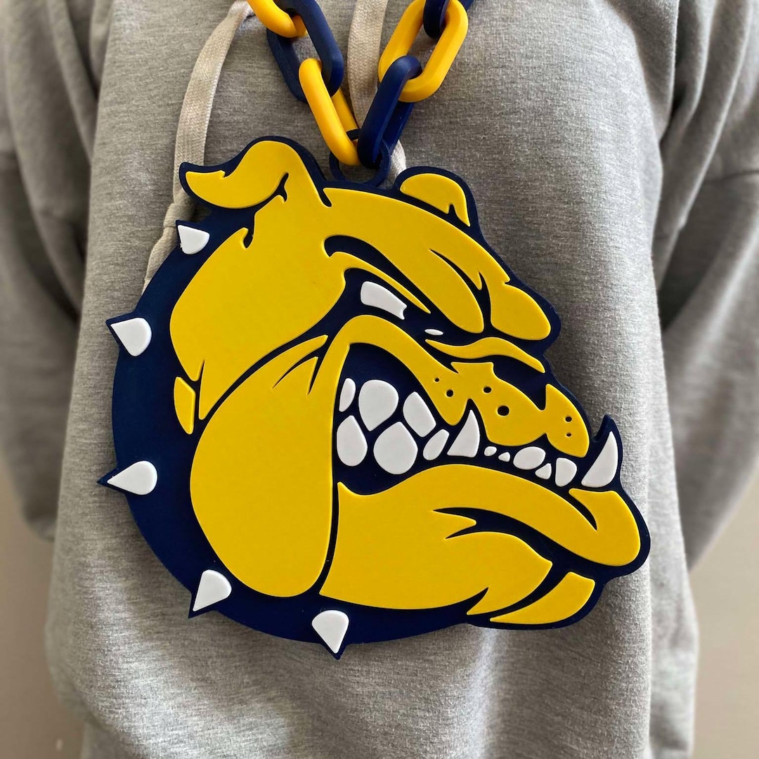 3D Printed Turnover Oversized Drip Hype Chain - School Mascot Logo ...