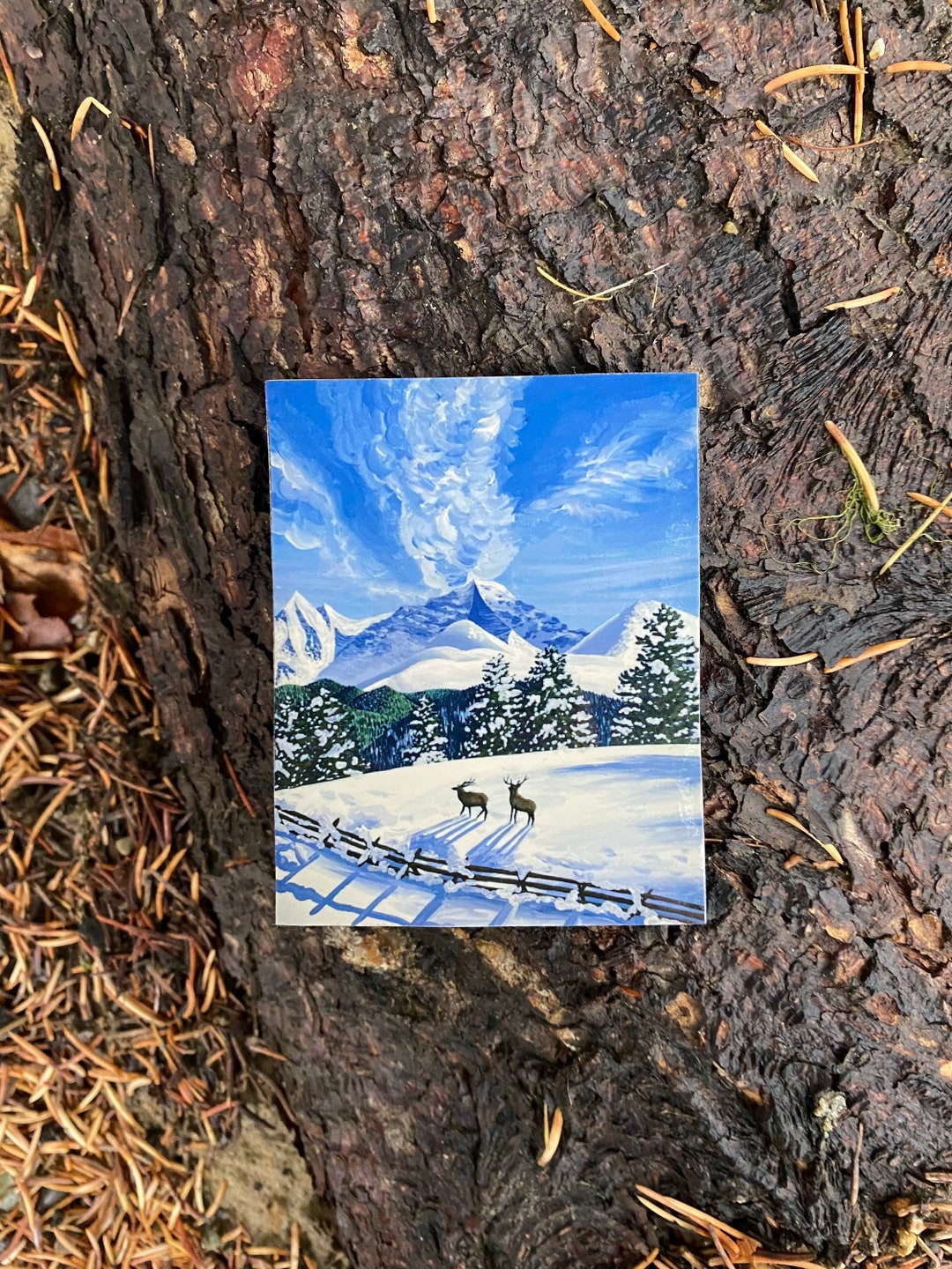 Water Resistant Vinyl Sticker “blue Rocky Mountain” - Etsy