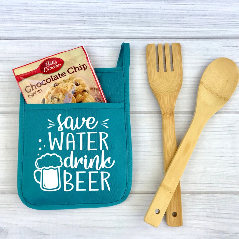 Funny Beer Saying Pocket Potholder, Funny Beer Sayings, Gift for Him ...