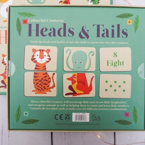 Match Heads and Tails Game / Animal Game / Number Game Toddler Games ...