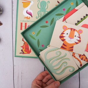 Match Heads and Tails Game / Animal Game / Number Game Toddler Games ...