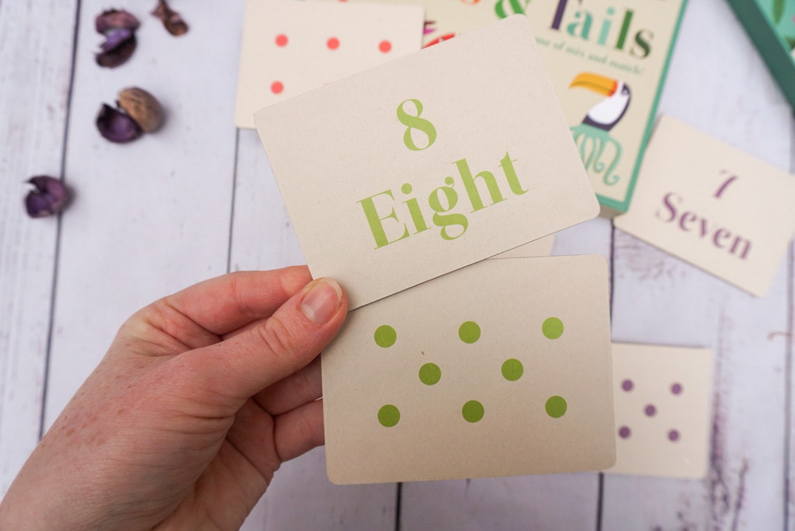 Match Heads and Tails Game / Animal Game / Number Game | Etsy
