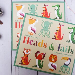 Match Heads and Tails Game / Animal Game / Number Game Toddler Games ...