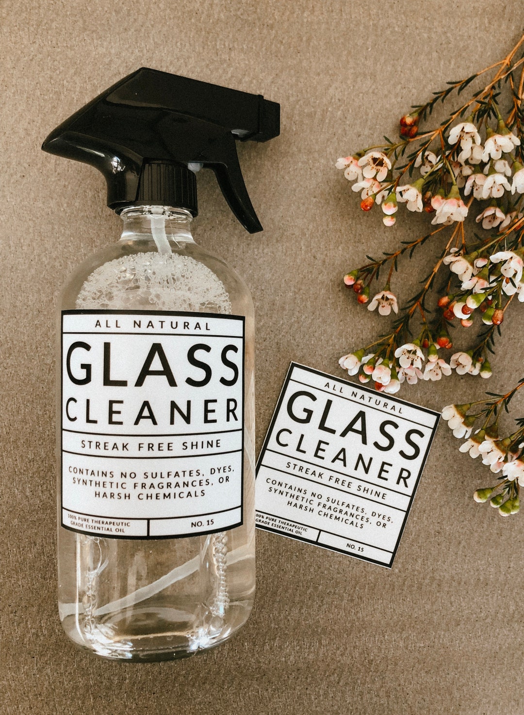 Glass Cleaner Label - Etsy