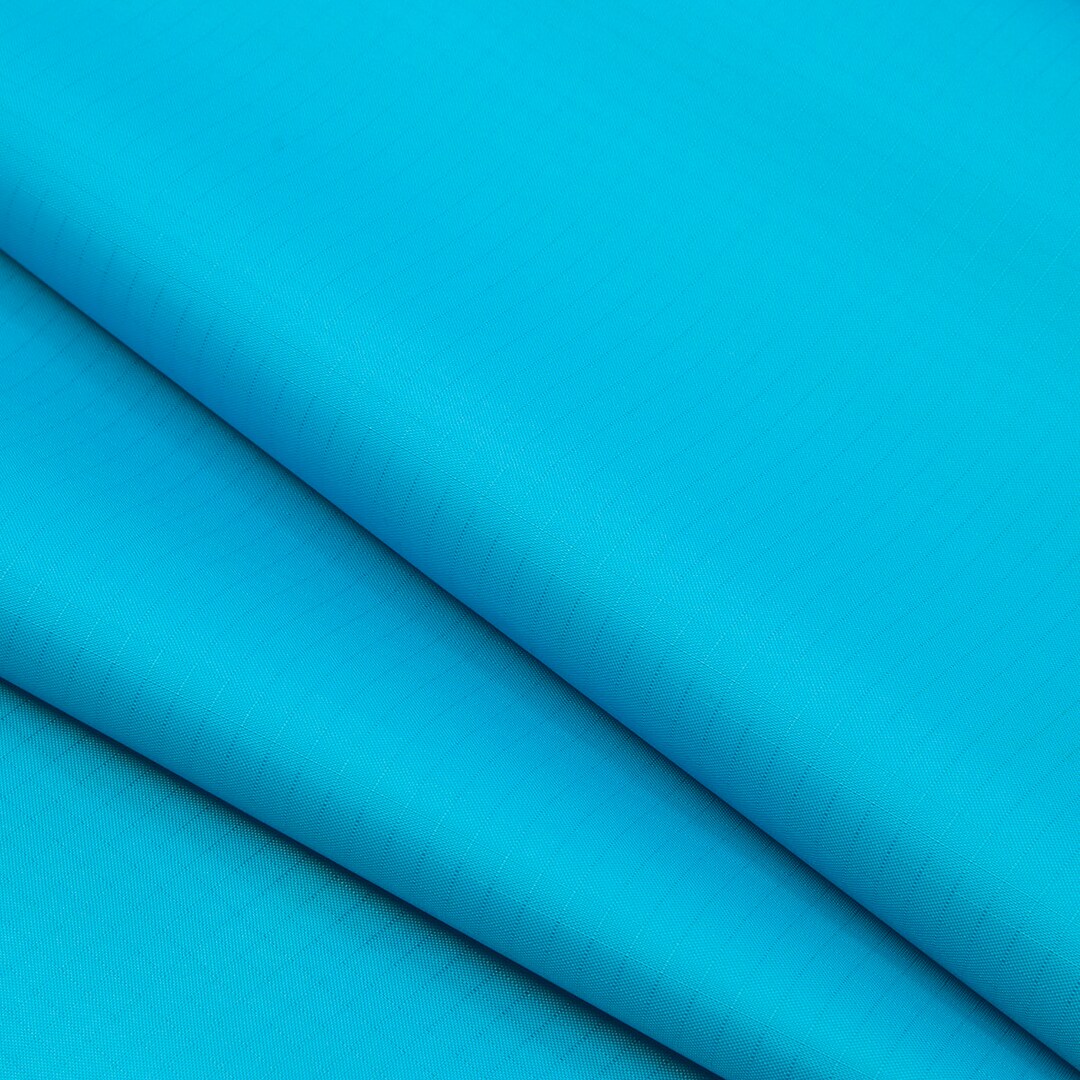 Lightweight Rip-stop Waterproof Coated Polyester Fabric L Ocean Blue L ...
