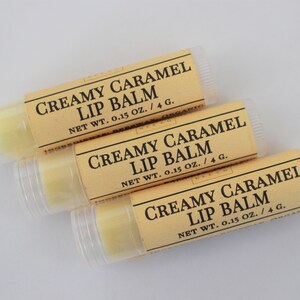 Caramel Beeswax Lip Balm L All Natural Chapstick Flavored Lip Gloss ...