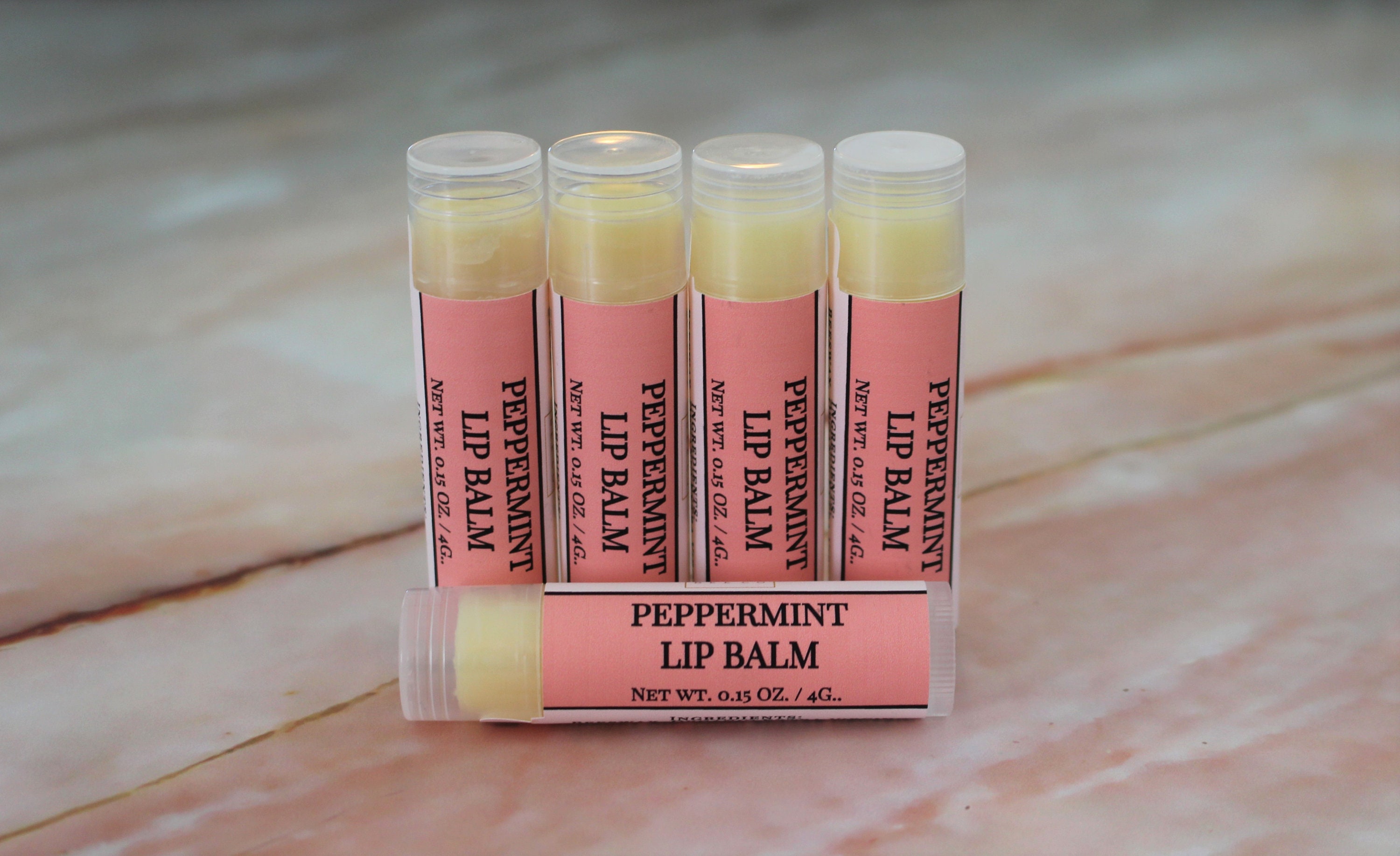 Peppermint Lip Balm l Natural Chapstick Lip Gloss Peppermint | Etsy