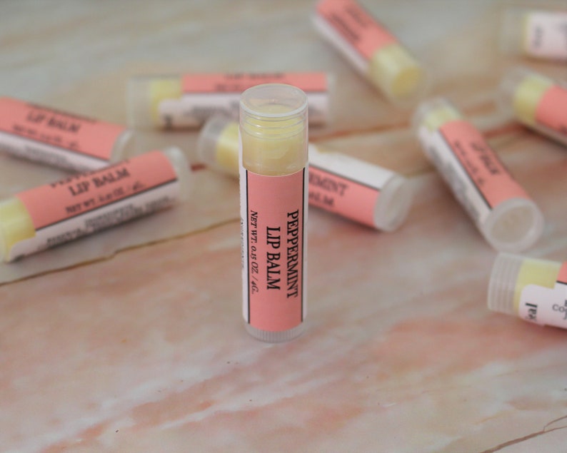 Peppermint Lip Balm l Natural Chapstick Lip Gloss Peppermint | Etsy