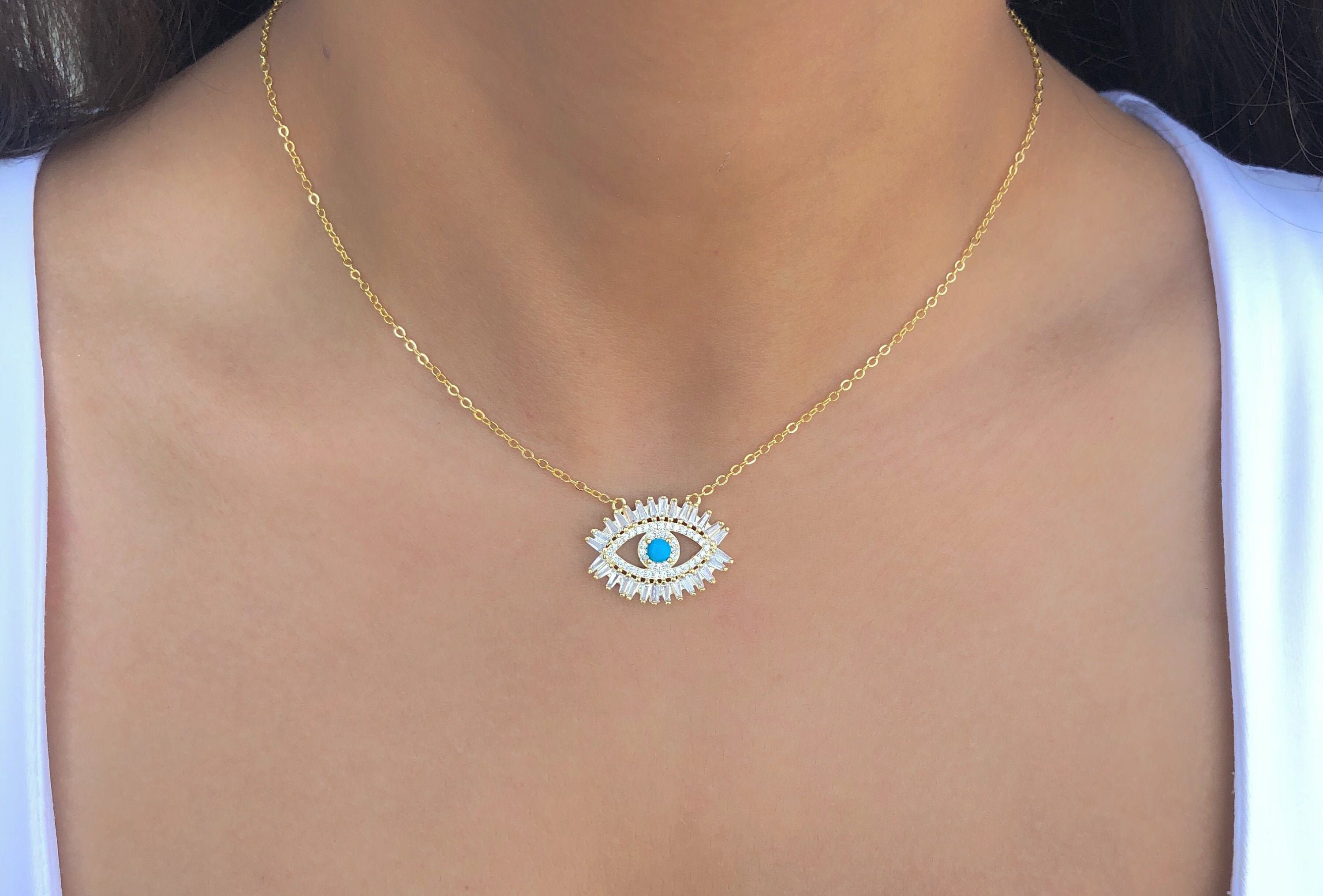 Net red sweet devil's Eye pendant accessories S925 silver - munimoro.gob.pe