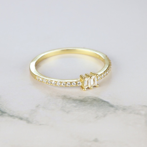 Baguette Ring - Etsy