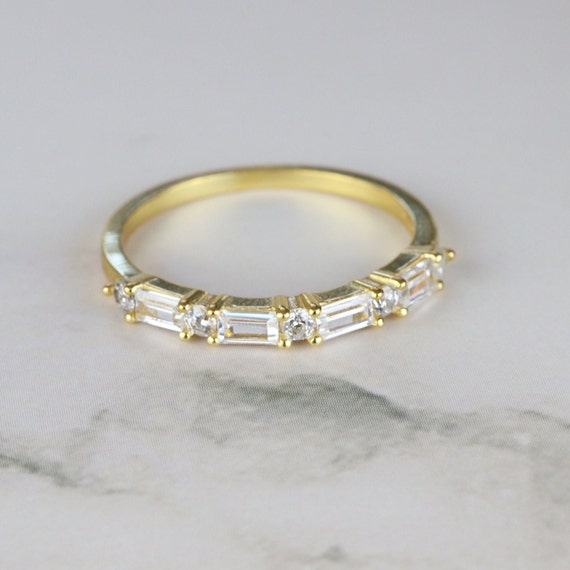 Baguette Ring Baguette Diamond Ring Baguette Engagement - Etsy