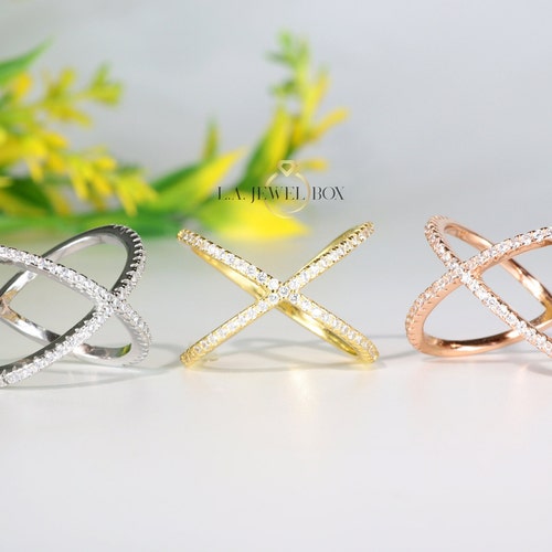 X Ring Criss Cross Ring Crossover Ring Sterling Silver - Etsy