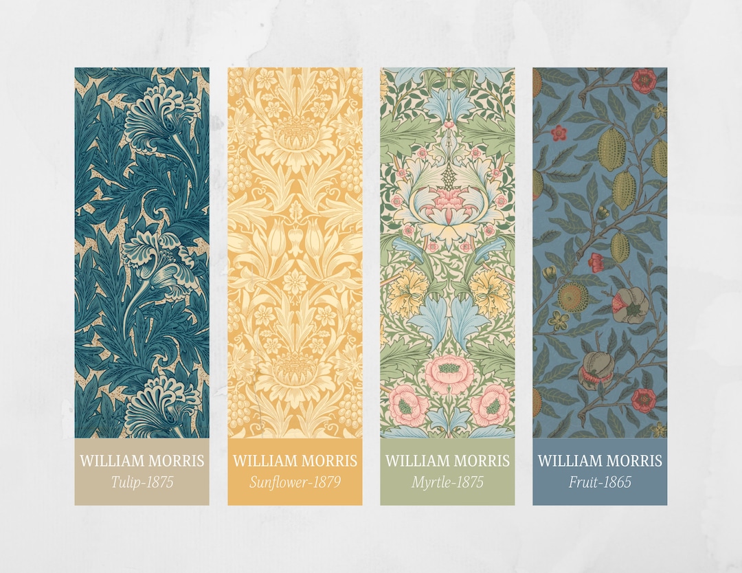 William Morris Printable Bookmarks digital Download - Etsy