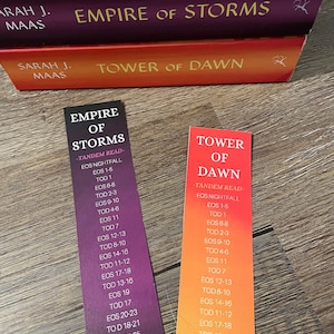 Tog-throne of Glass-sarah J Maas-tandem Read Bookmark (digital Download ...