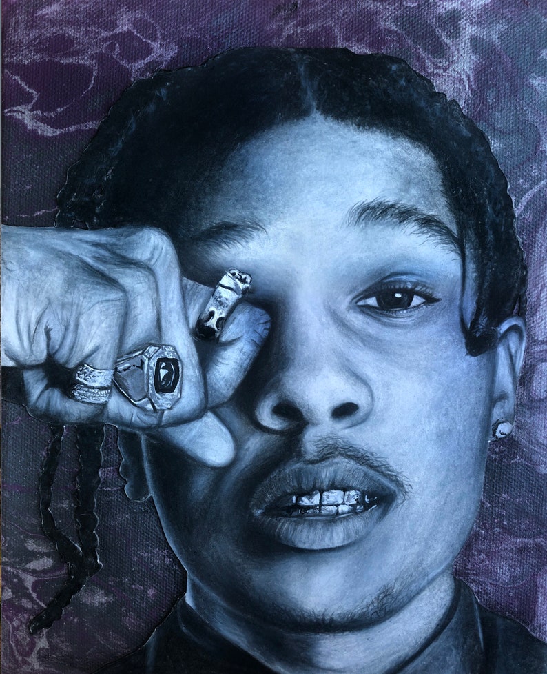 ASAP Rocky Portrait Poster Art Print | Etsy