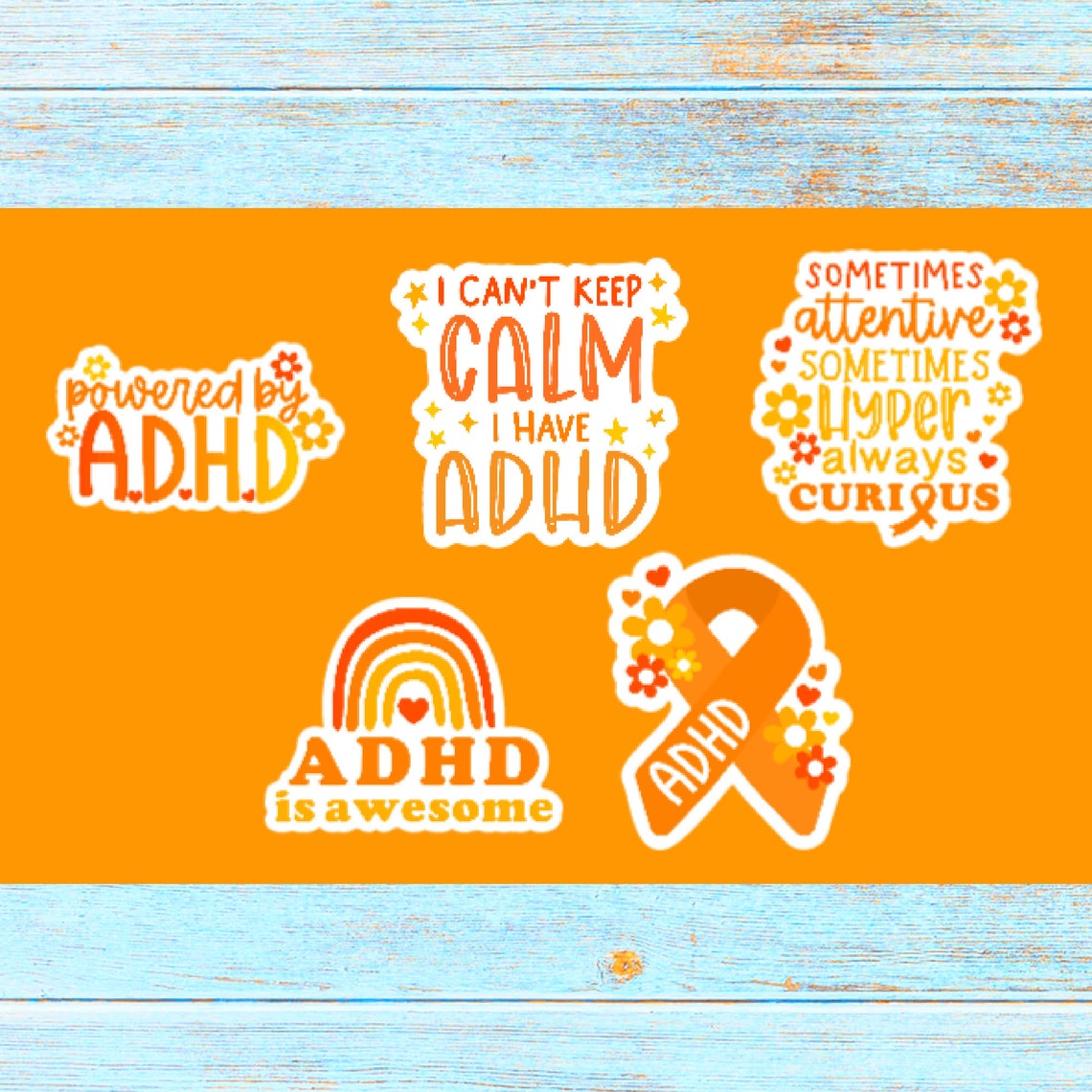 ADHD Stickers Stickers ADHD Awareness ADHD Awareness - Etsy
