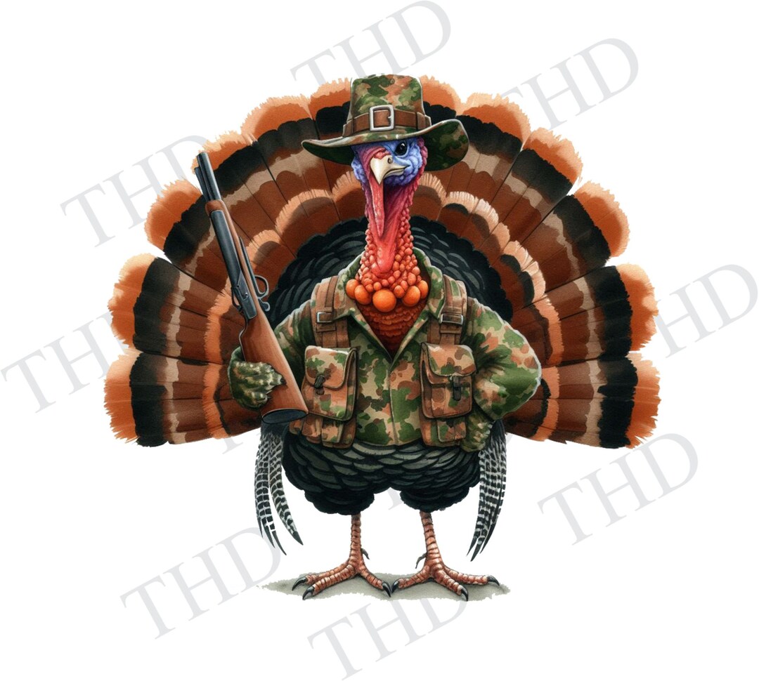 Thanksgiving Turkey Clipart: Camo Hunter Design (digital Download) - Etsy