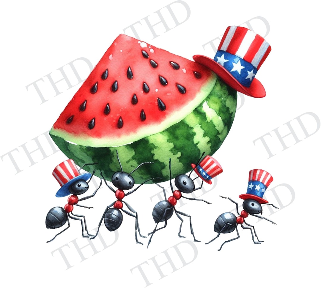 Whimsical Patriotic Picnic Ants, 4th of July Png/clipart - Etsy