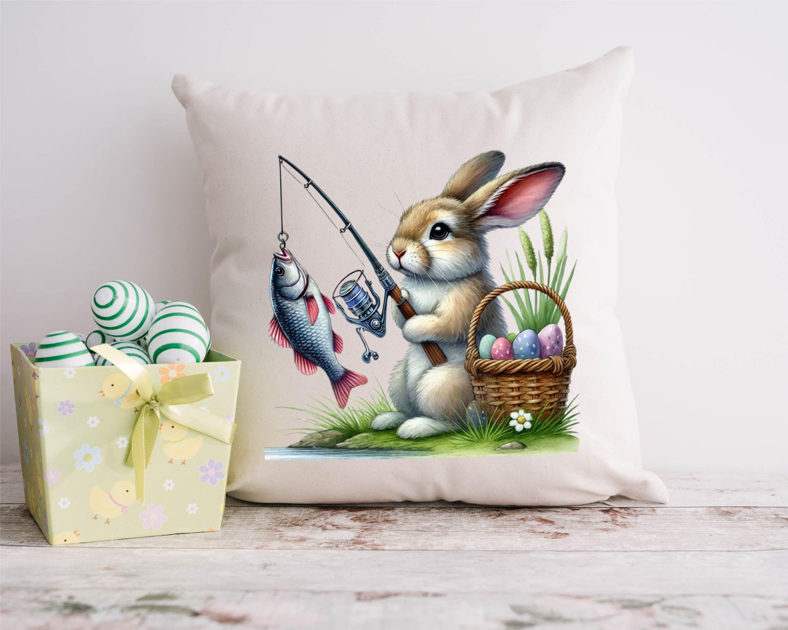 Fishing Easter Bunny Design: Sublimation/heat Press (digital Download ...