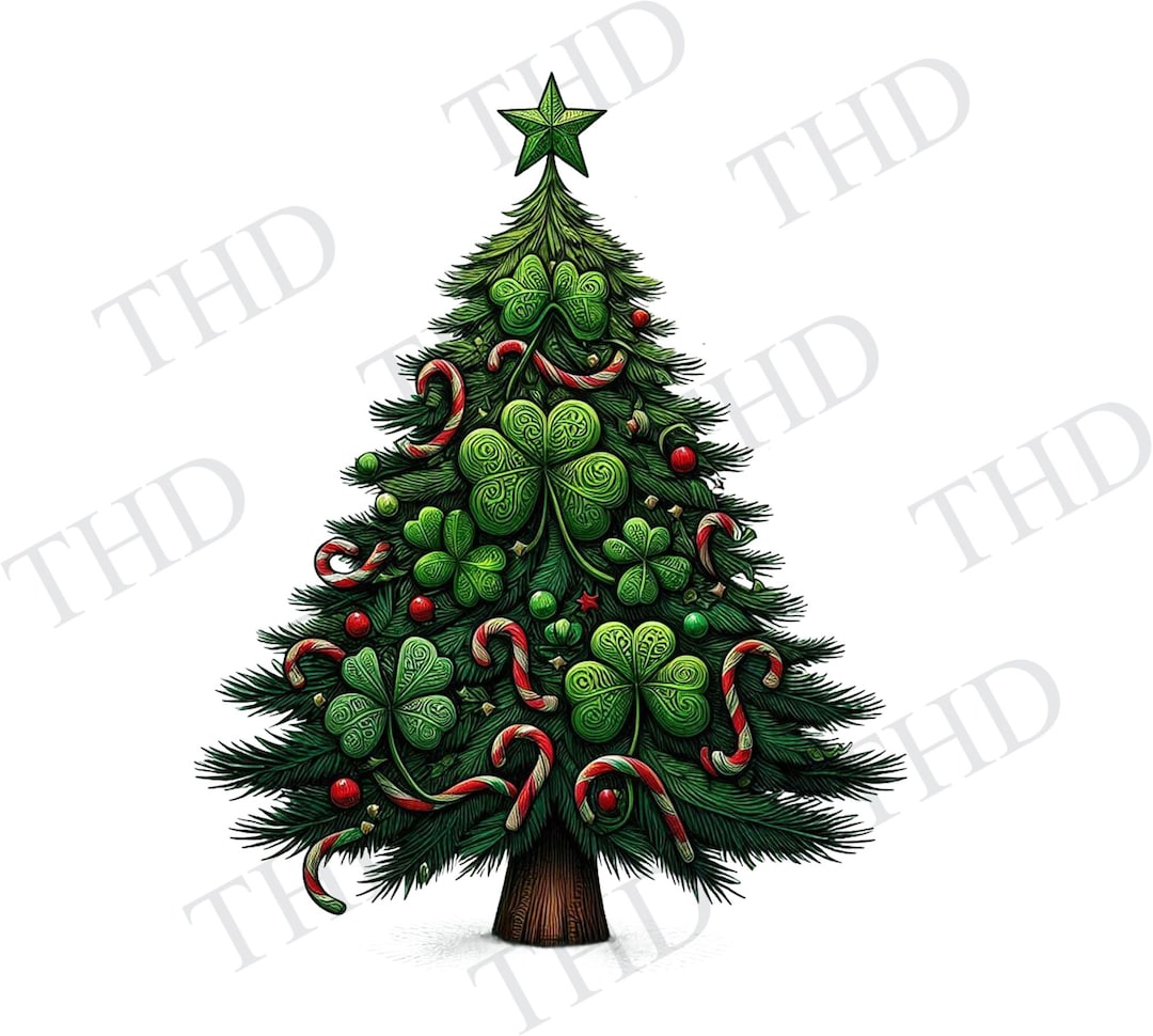 Irish Christmas Tree/ Downloadable Image/ Happy Holidays PNG, Clipart ...