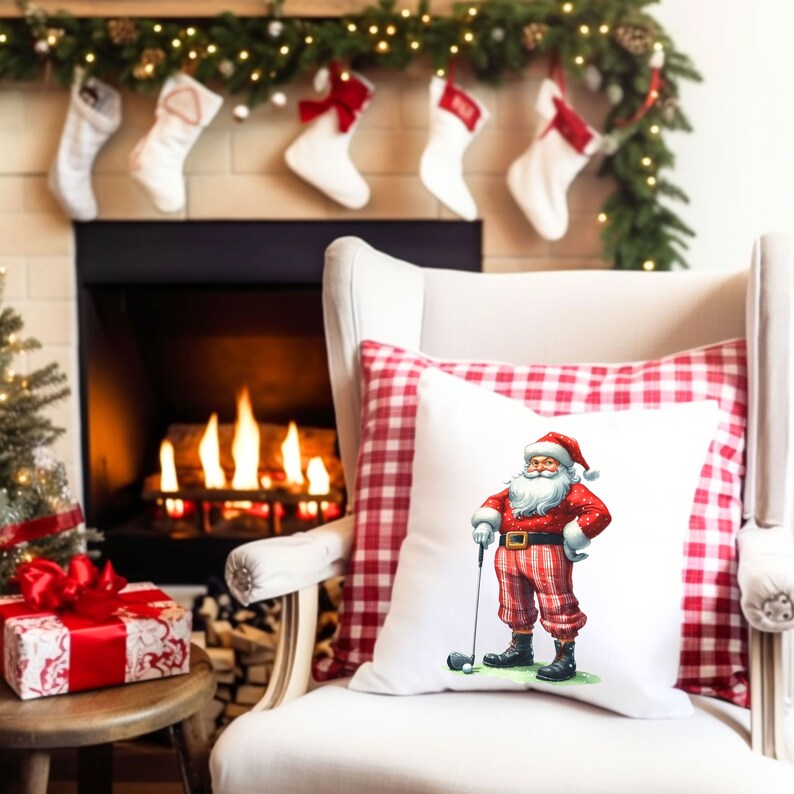 Golfing Santa PNG: Christmas Winter Sport Clipart (digital Download) - Etsy