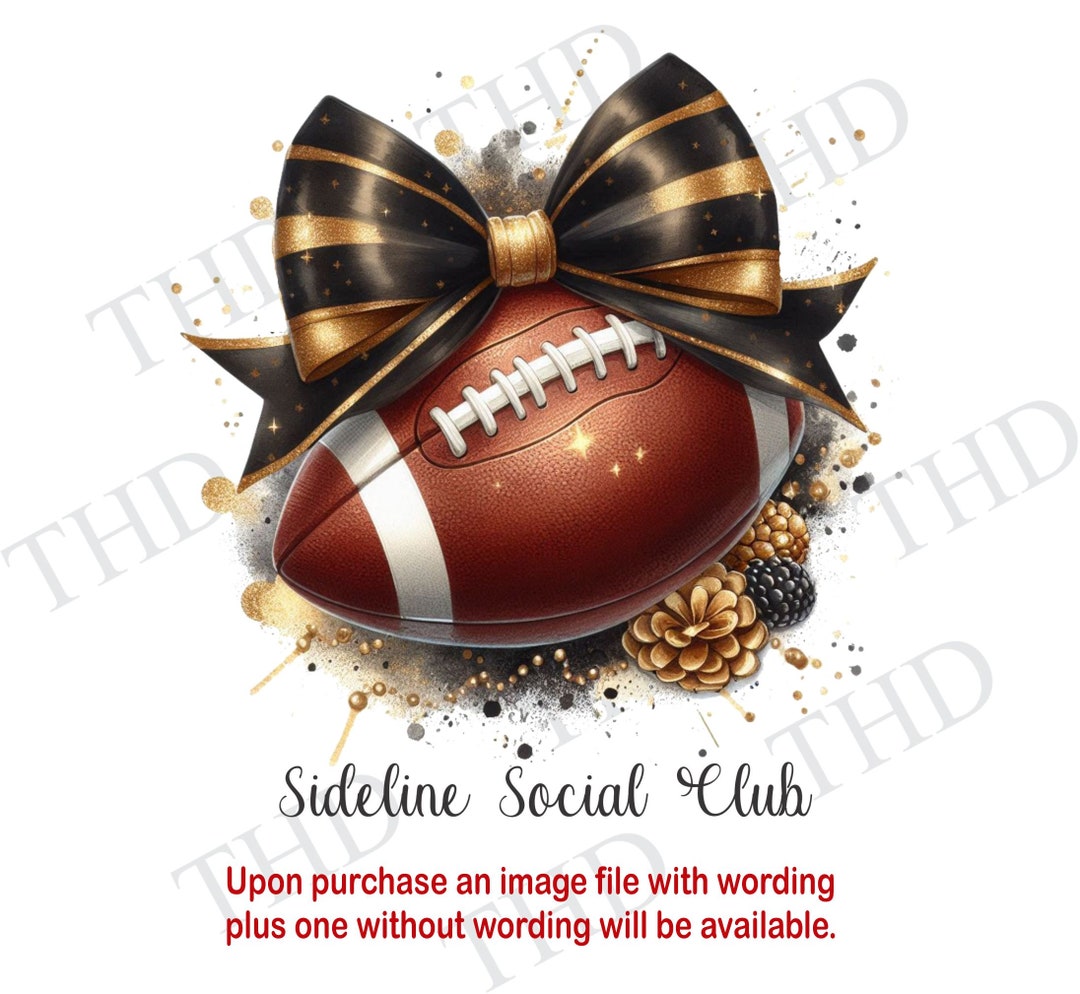 Black and Gold Football Clipart: Sublimation/heat Press (PNG/JPG ...