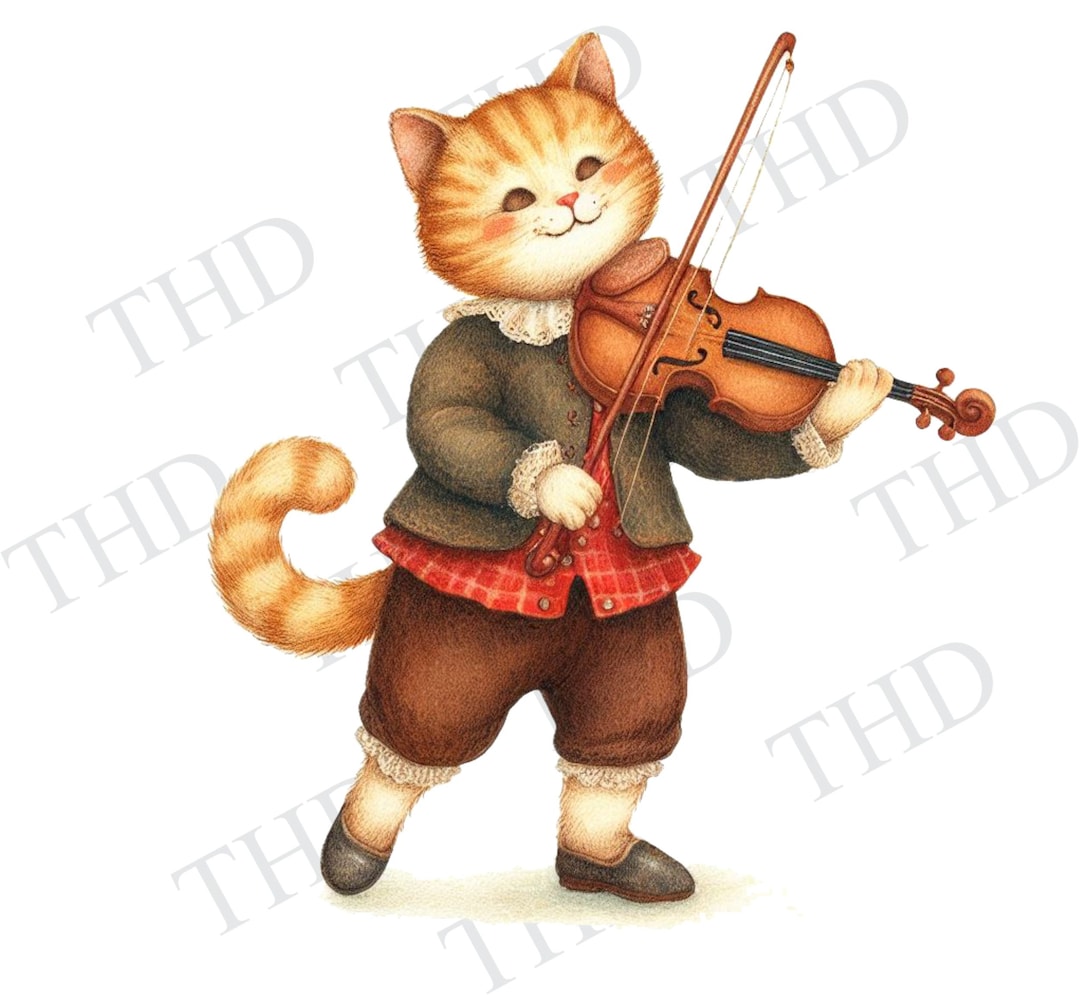 Nursery Animal, Cat and Fiddle PNG, Baby Jungle Animals Clipart for ...