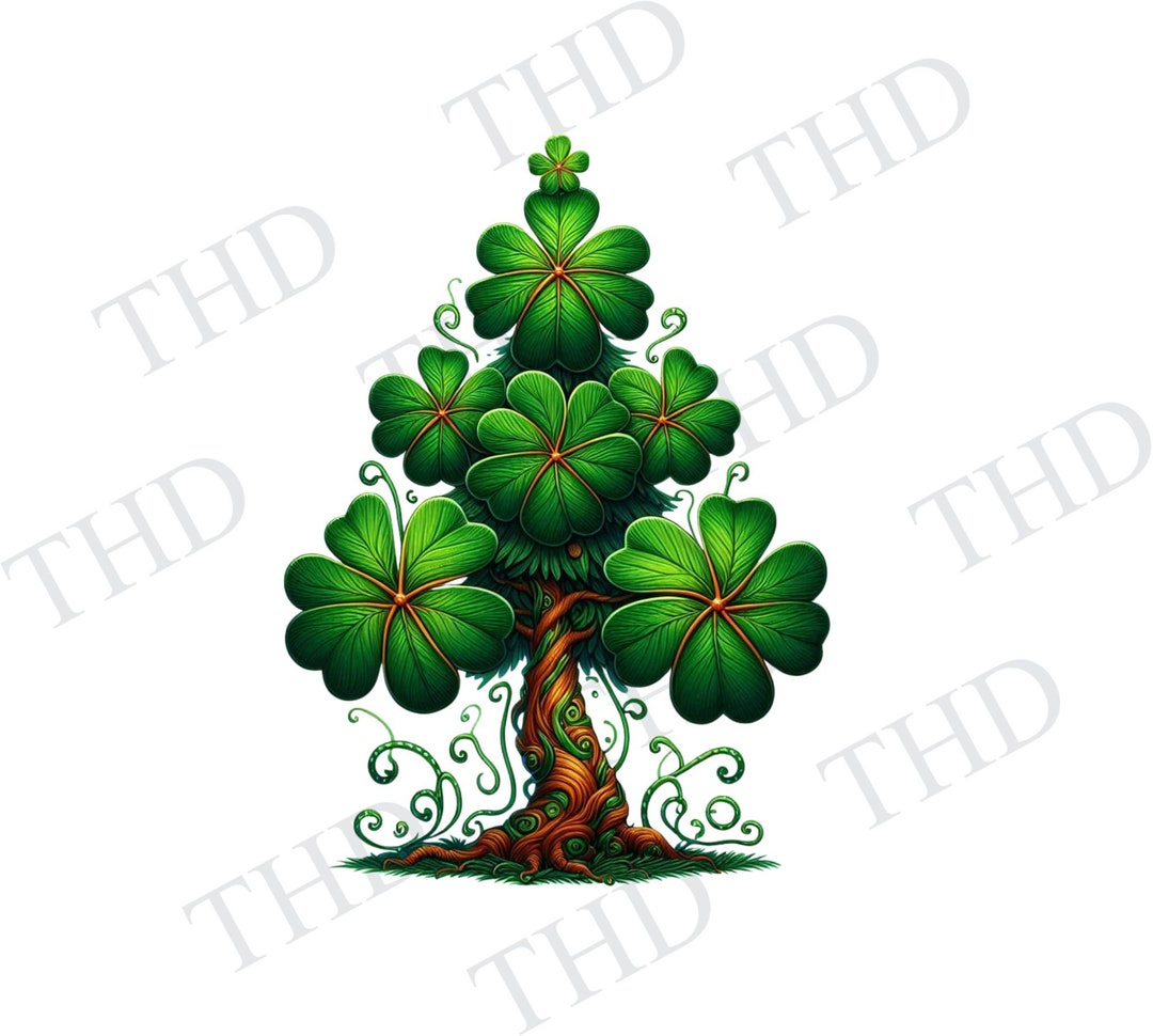 Shamrock Tree Downloadable Image/st. Patrick's Day Png Image - Etsy