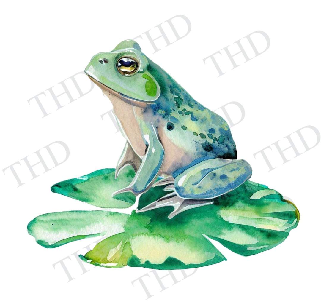 Watercolor Frog Png/clipart - Etsy