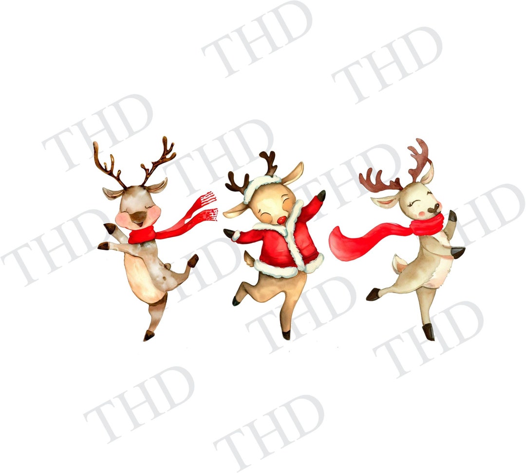 Merry Dancing Reindeer, Holidays, Christmas PNG, Clipart for ...