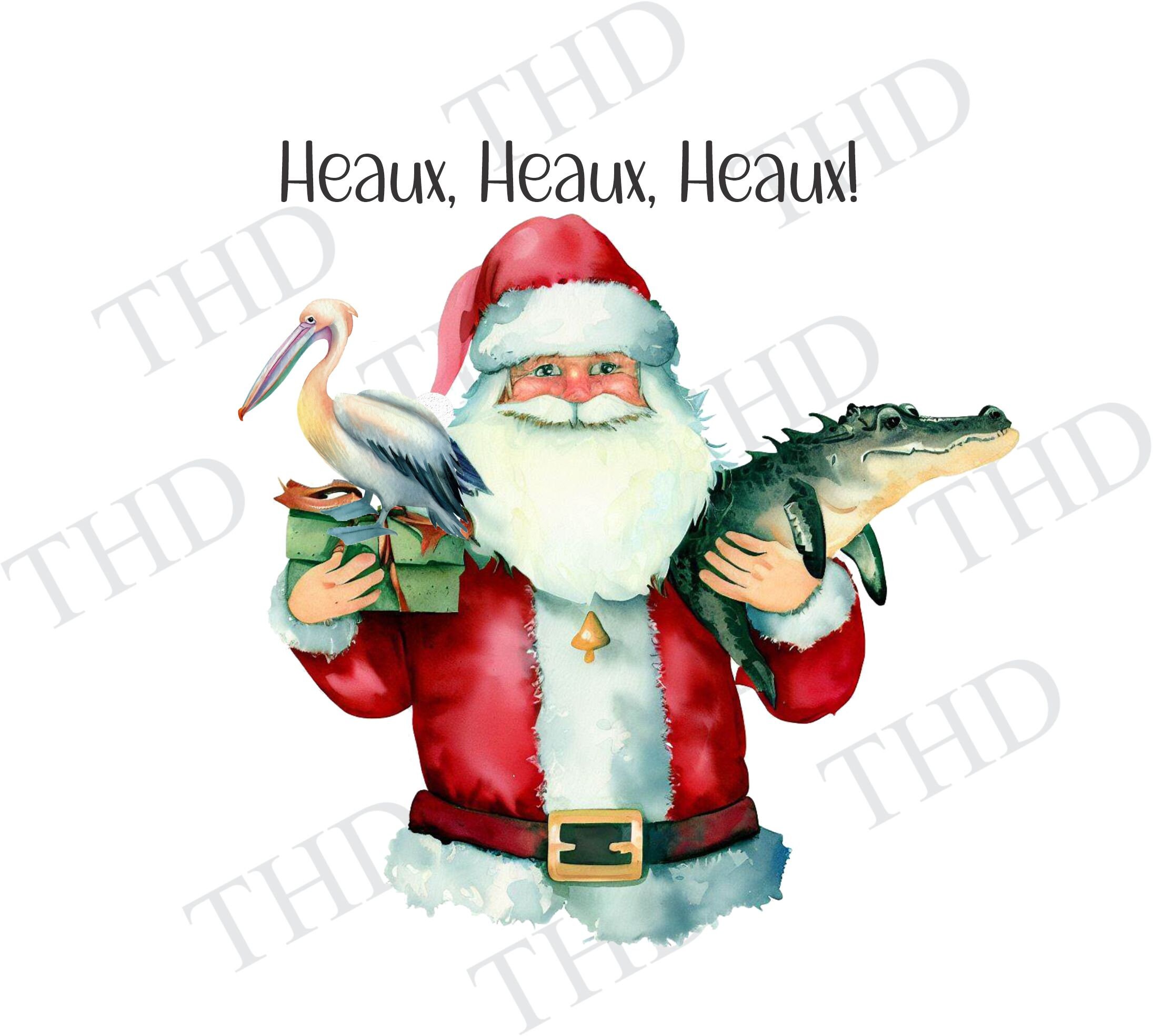 Cajun Santa, Louisiana Christmas, Happy Holidays PNG, Clipart for ...