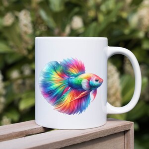 Rainbow Siamese Fighting Fish/ Tropical Fish Jpg/png Clipart Graphic - Etsy